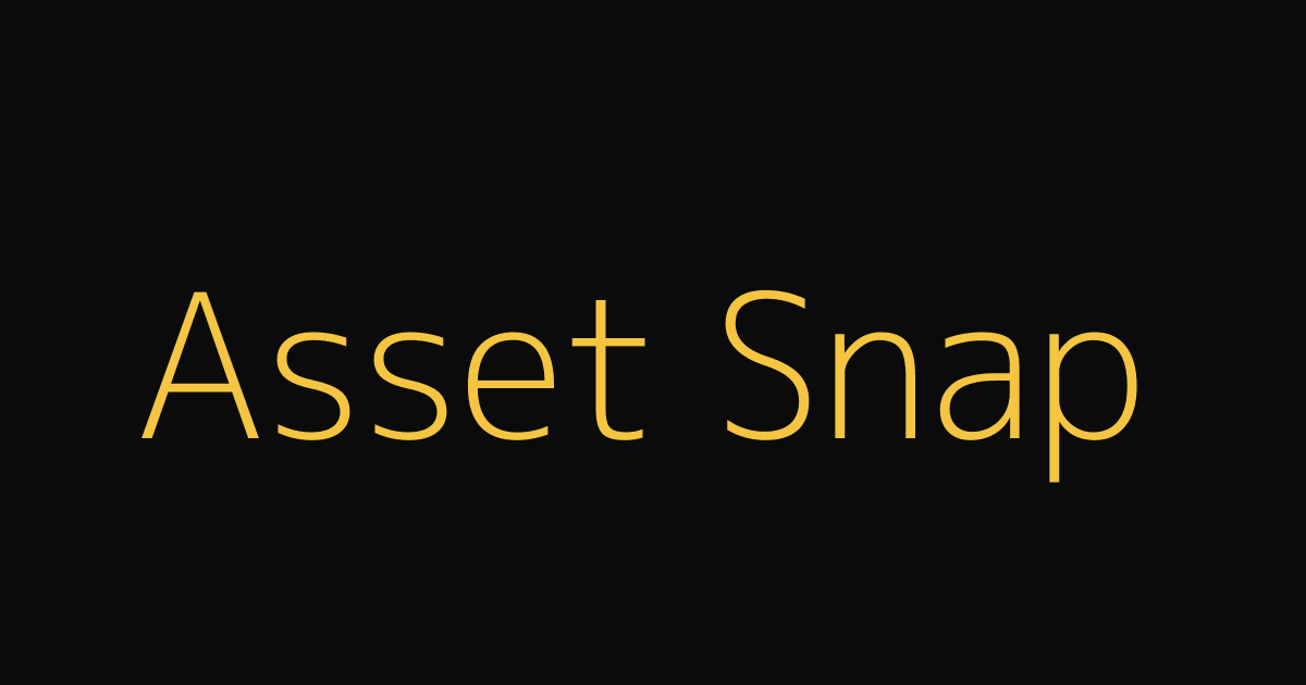 Asset Snap — Cover Your ASSets