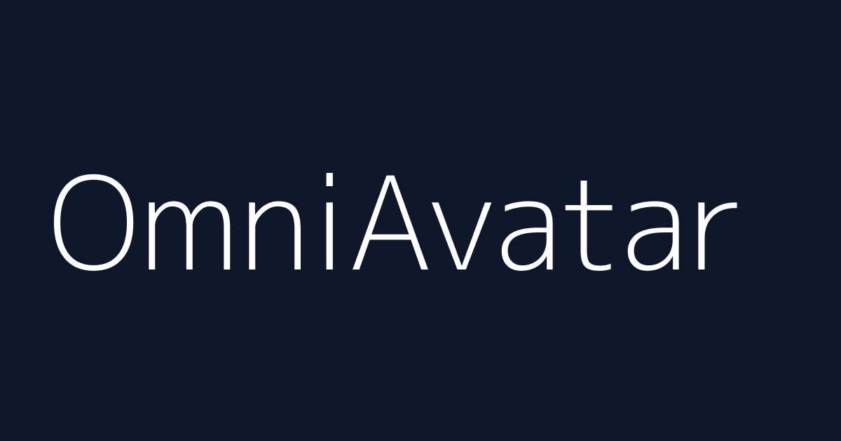 Omni Avatar – Free AI Avatar Video Generation