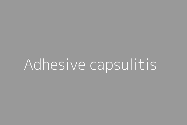 Adhesive capsulitis - SportsMed Physical Therapy