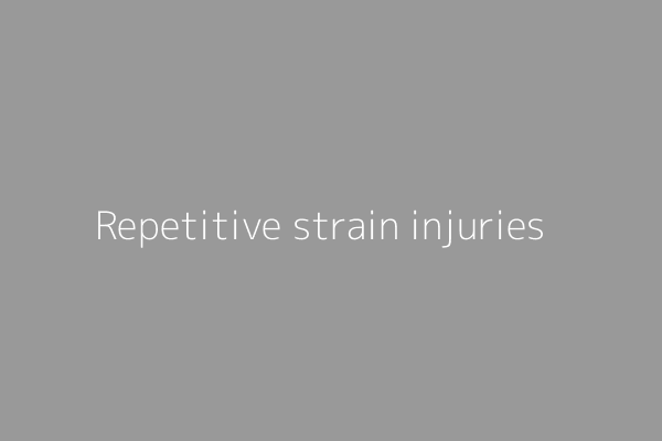 Repetitive strain injuries - SportsMed Physical Therapy