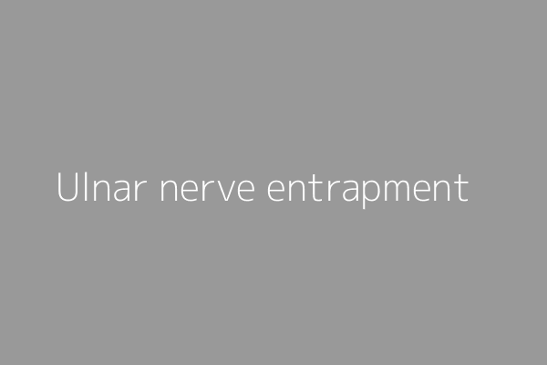 Ulnar nerve entrapment - SportsMed Physical Therapy