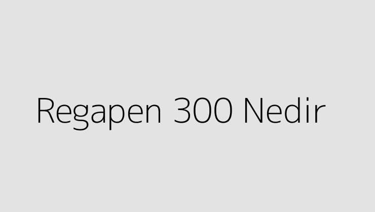 Regapen 300 Nedir - Teknoloji Doktoru